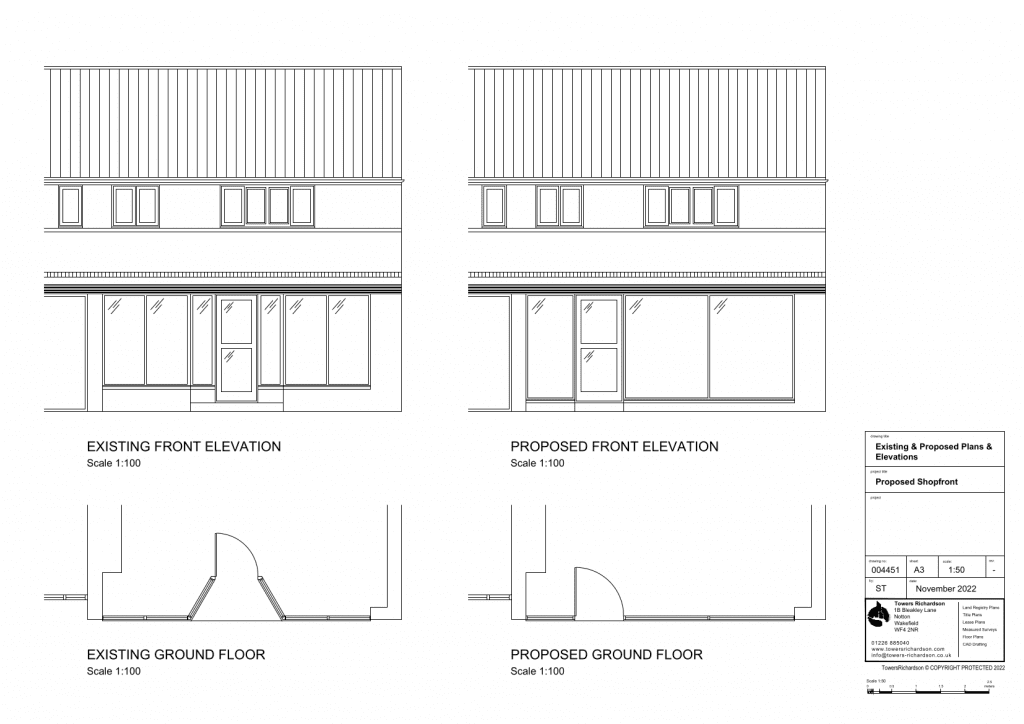 Shopfront Plans & Elevations - Towers Richardson